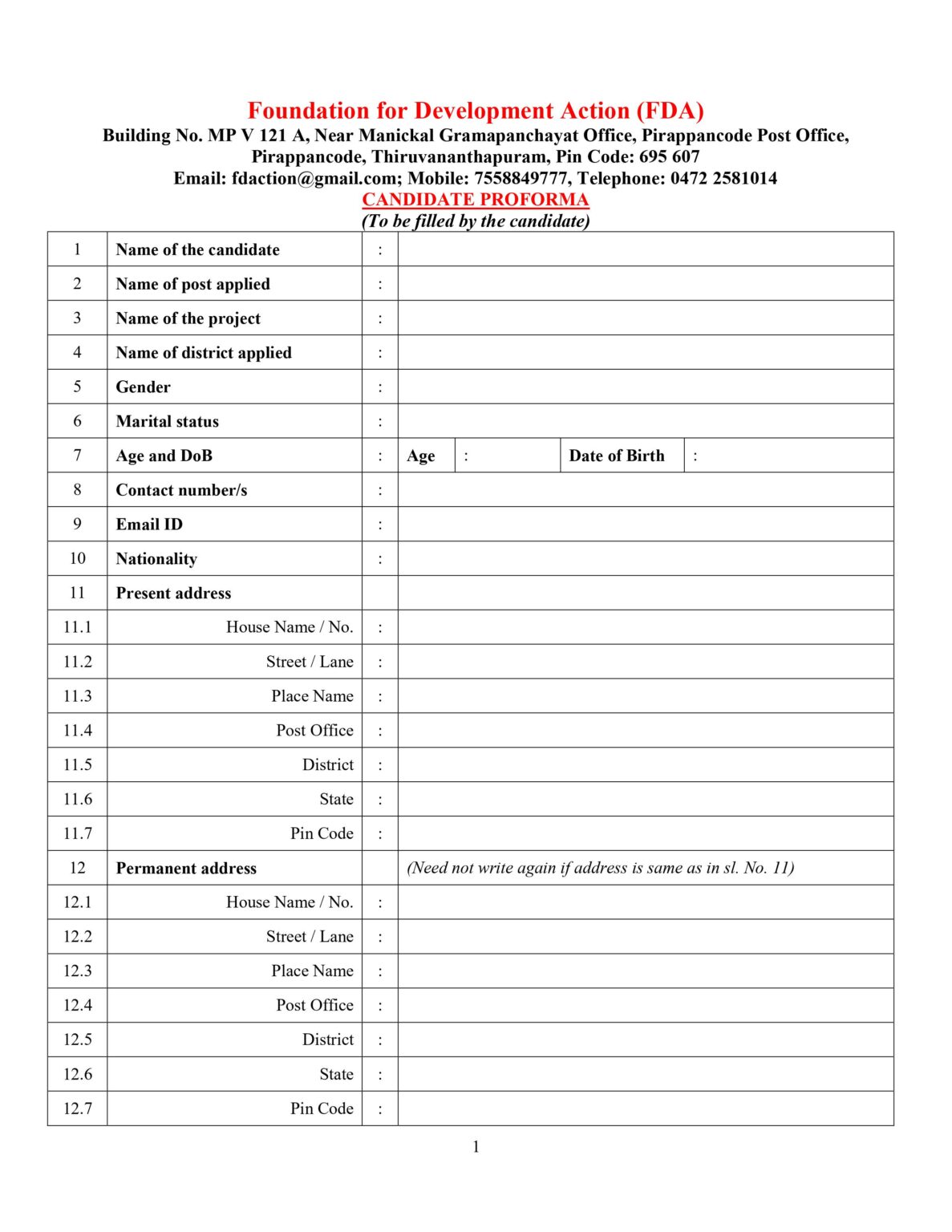 GET INVOLVED | FD Action