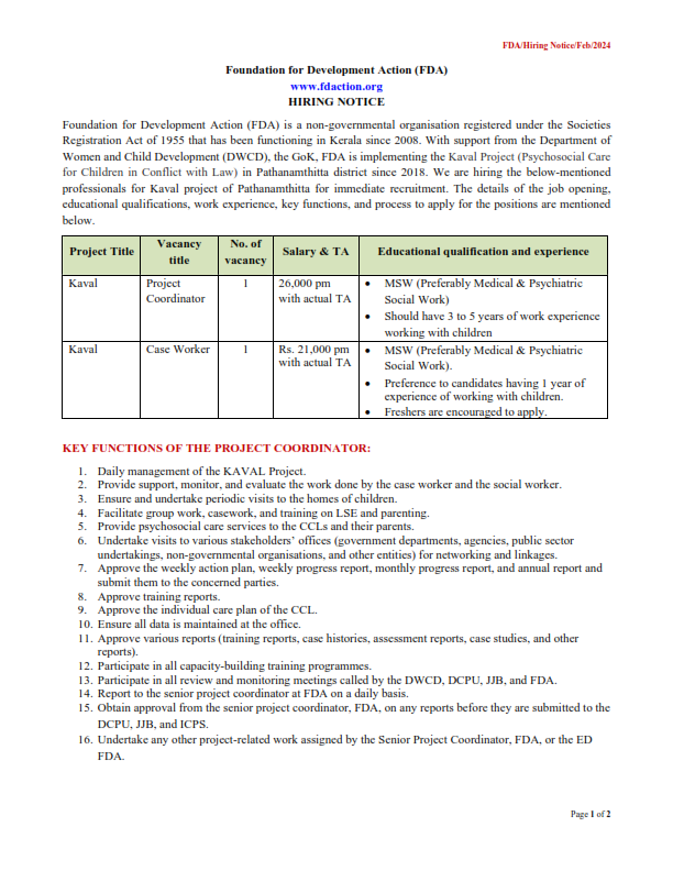 GET INVOLVED | FD Action